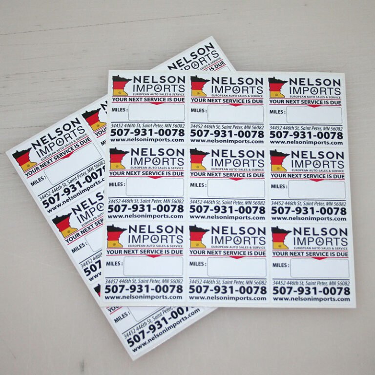 Custom Oil Change Reminder Stickers - Windshield Stickers, Low Tack ...