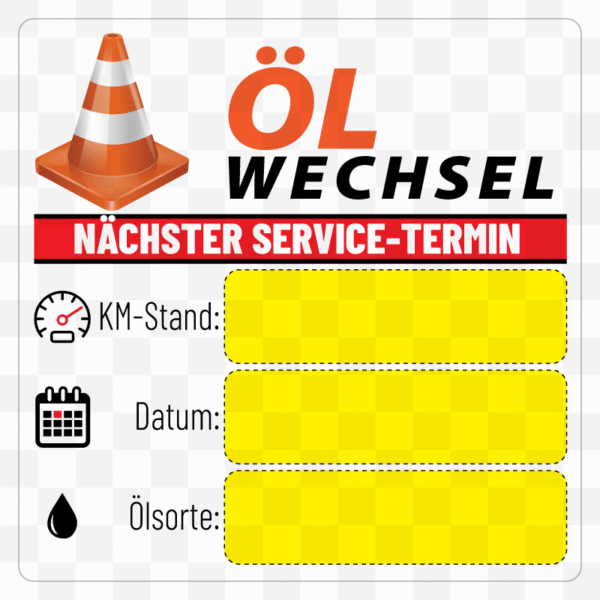 Generic Oil Change Reminder Service Stickers • StickerPlanet Canada